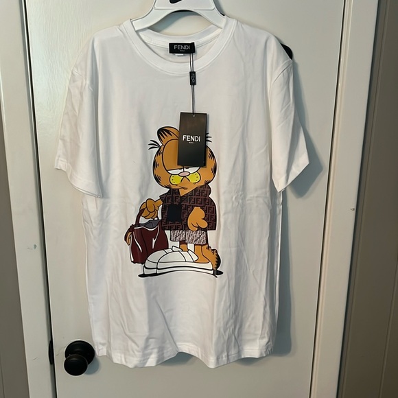 Fendi | Shirts | Fendi Garfield Tee | Poshmark